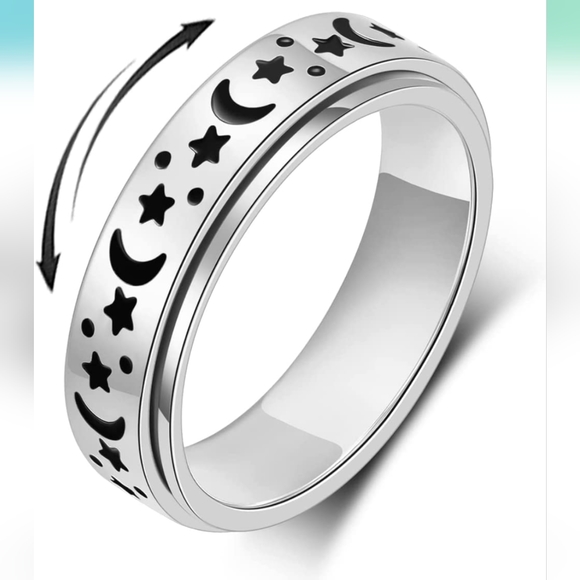 Jewelry | Sun Moon Fidget Spinner Ring Nwt | Poshmark